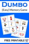 Dumbo Memory Game Free Printable | Monorails and Magic