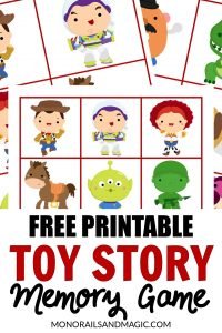 Toy Story Memory Game Free Printable - Monorails and Magic