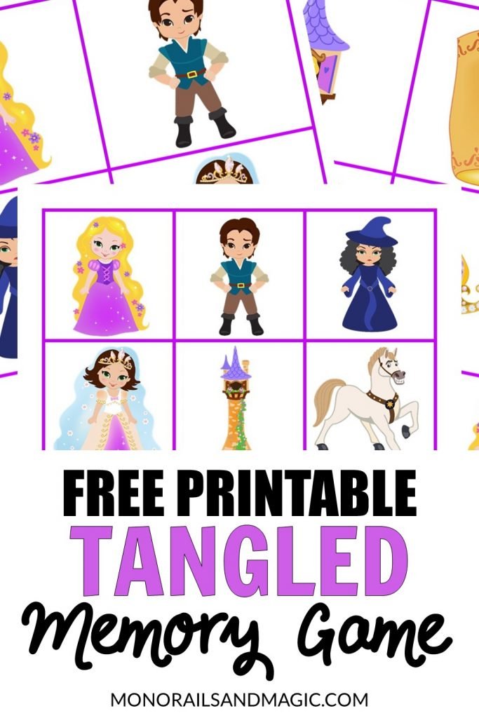 Tangled Memory Game Free Printable - Monorails and Magic
