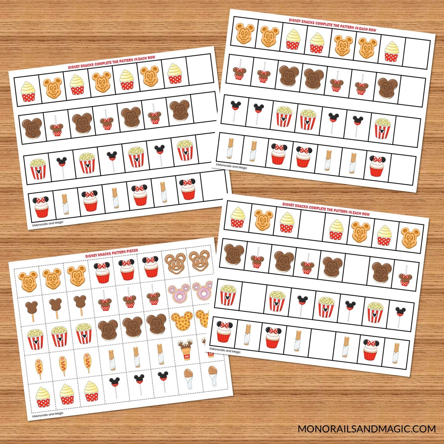 Disney Snacks Activity Pack - Monorails and Magic