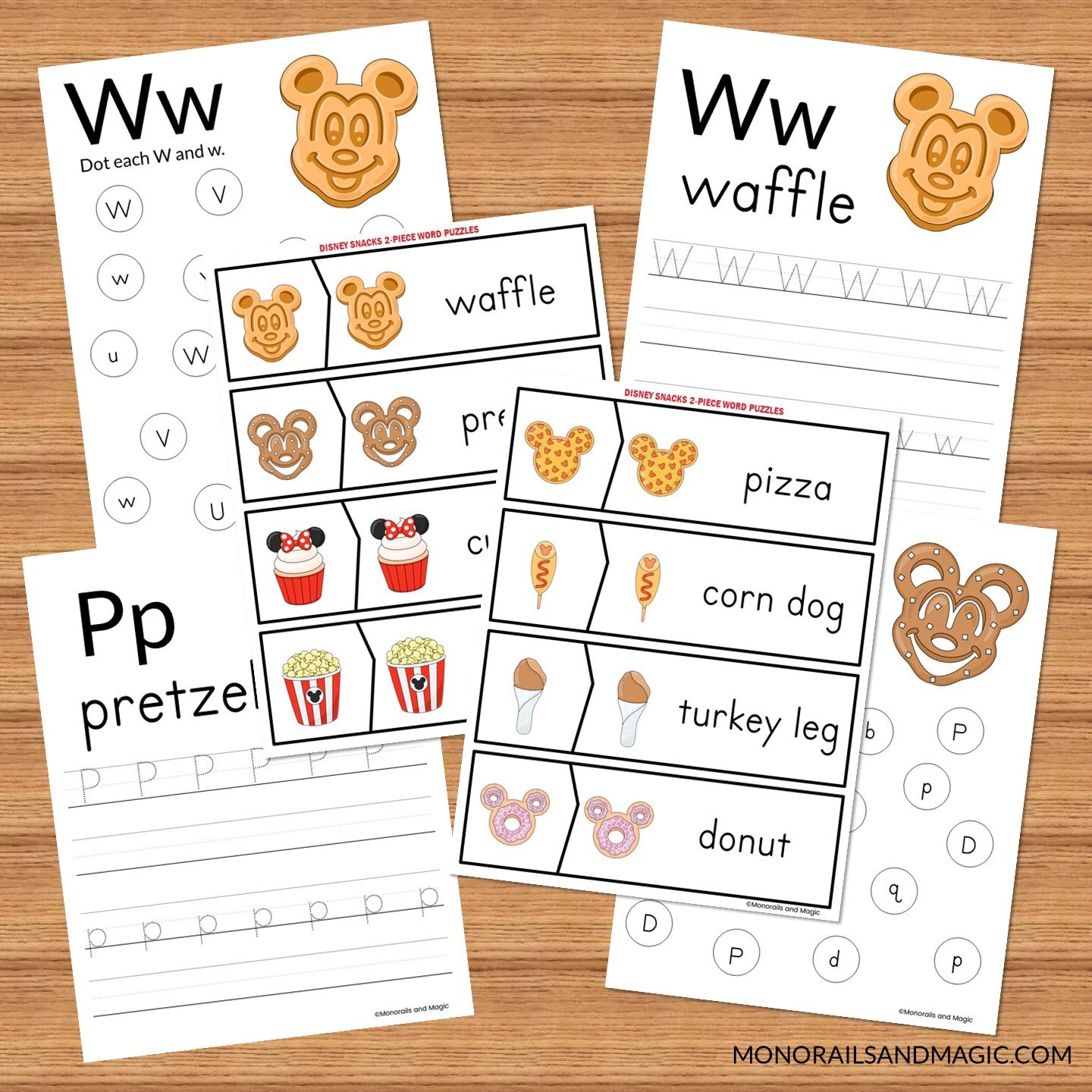 Disney Snacks Activity Pack - Monorails and Magic