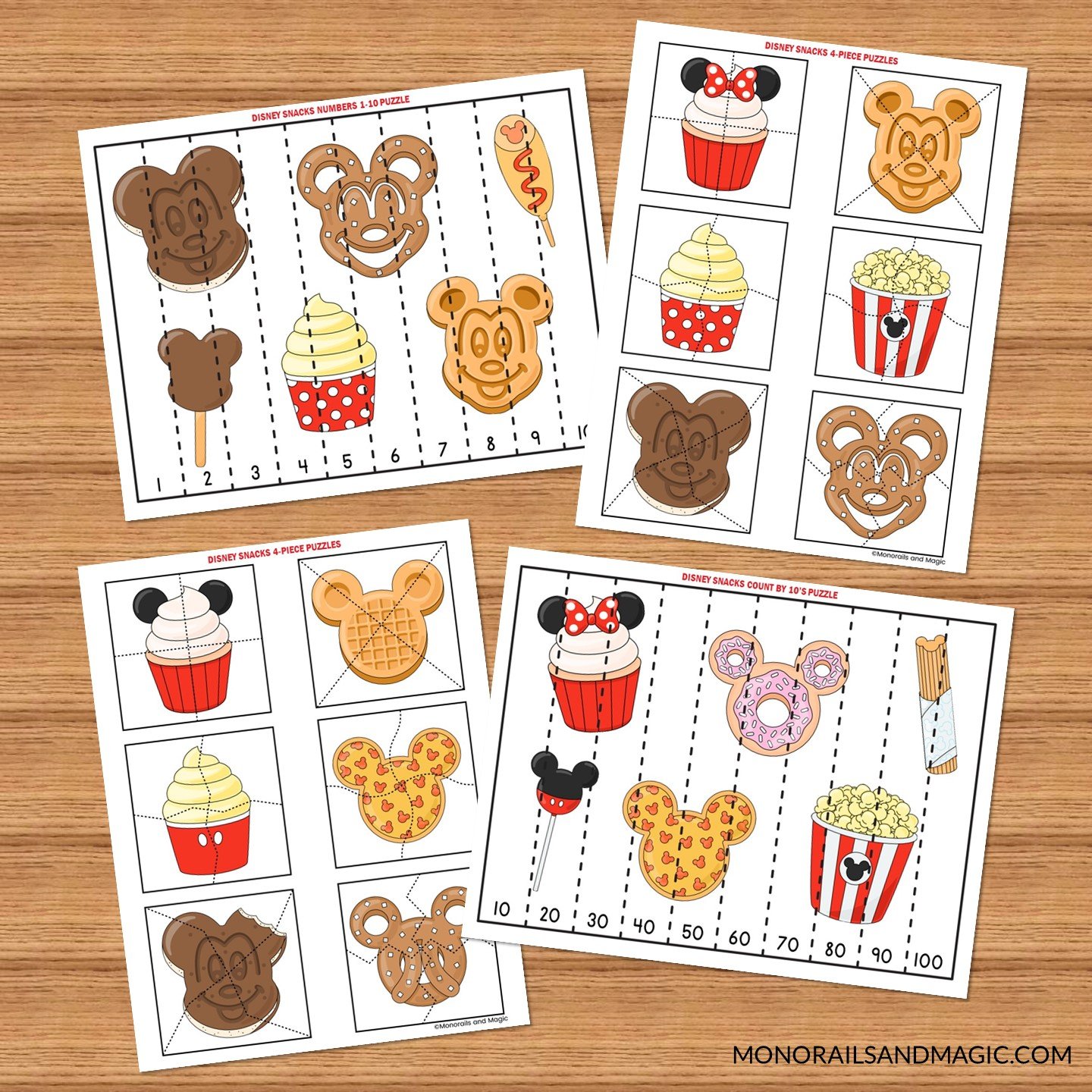 Disney Snacks Activity Pack - Monorails and Magic