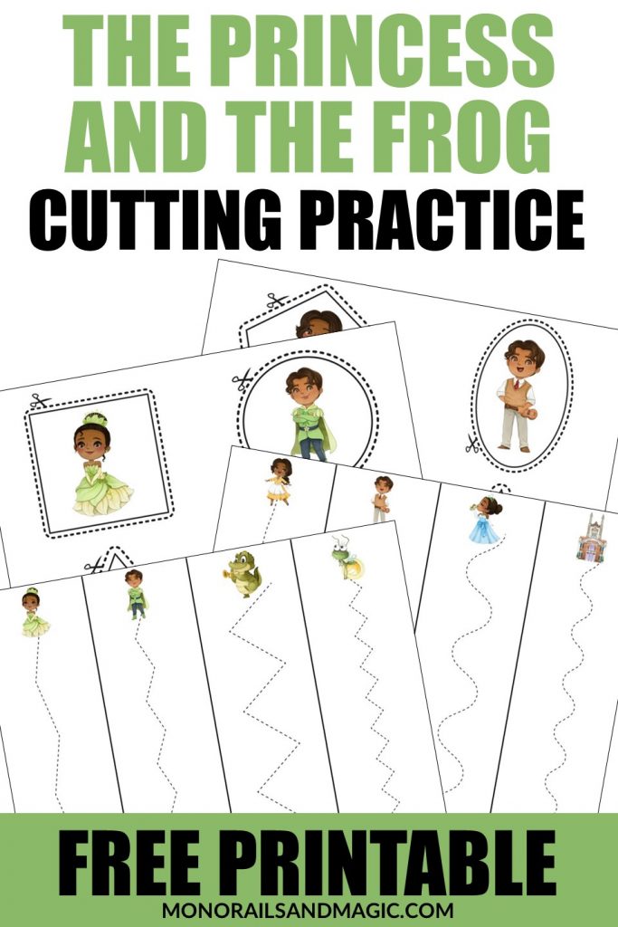The Princess and the Frog Cutting Practice Free Printable - Monorails ...